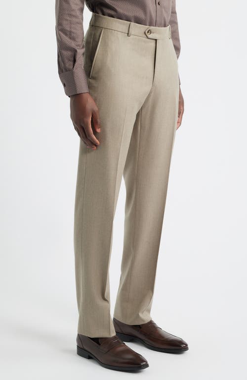 BERLE Wool and Cashmere Flannel Dress Pants